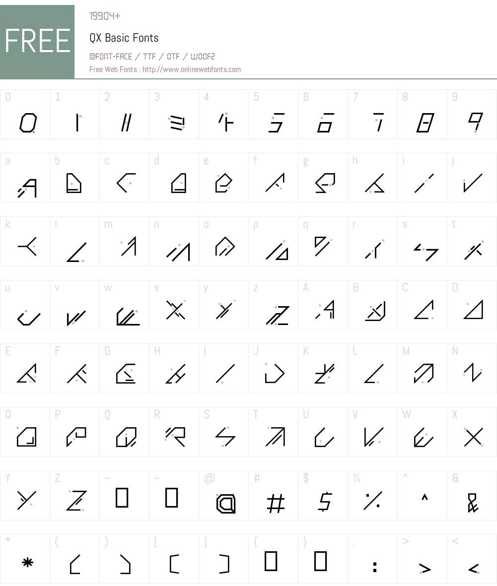 QX Basic 1.0 Fonts Free Download - OnlineWebFonts.COM