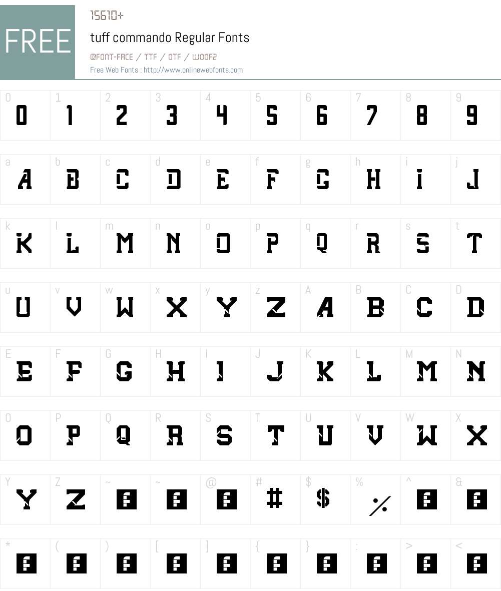 tuff commando Regular 1.0 Fonts Free Download - OnlineWebFonts.COM