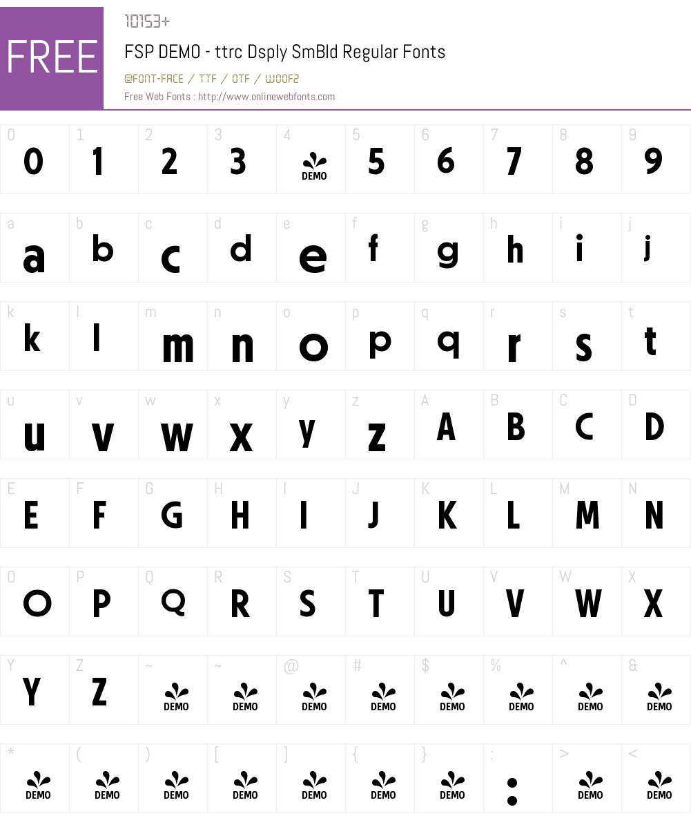FSP DEMO - ttrc Dsply SmBld 1.000;hotconv 1.0.109;makeotfexe 2.5.65596 ...