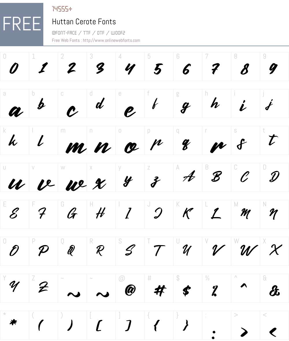 Huttan Cerote 1.00;March 30, 2021;FontCreator 13.0.0.2683 64-bit Fonts Free Download ...