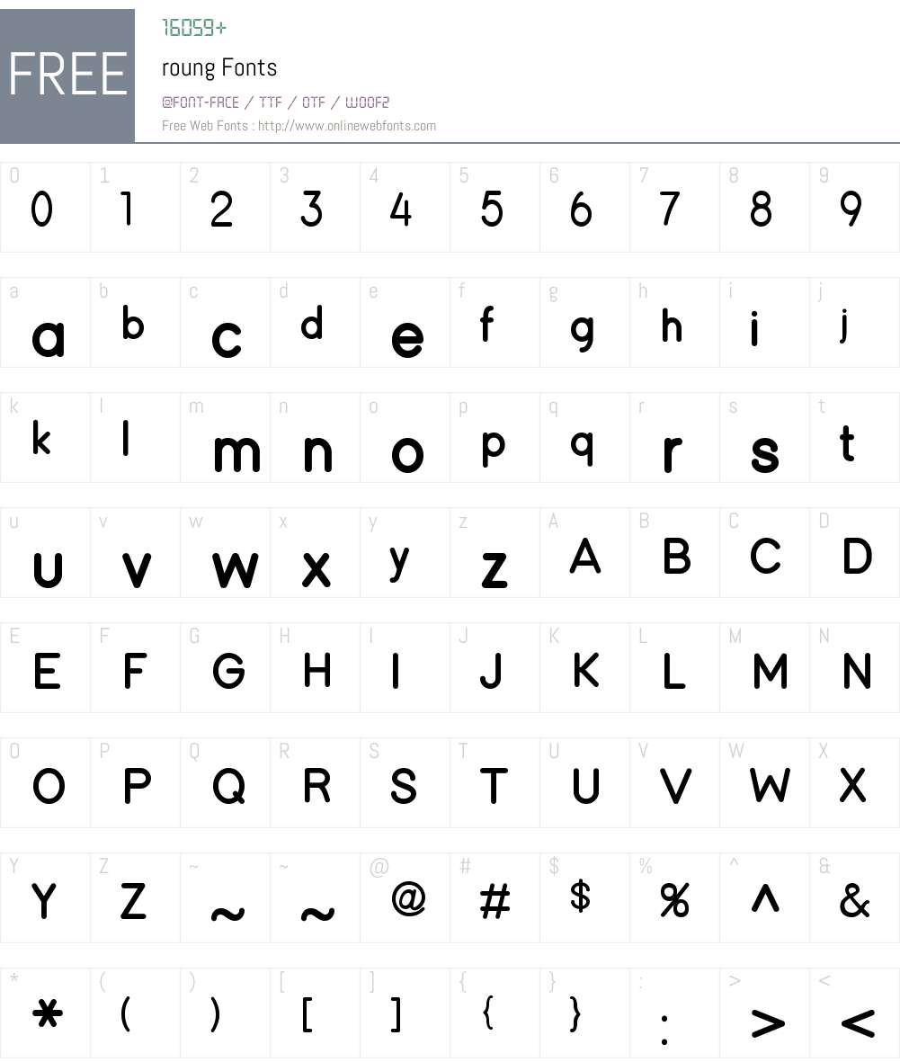 roung 1 Fonts Free Download - OnlineWebFonts.COM