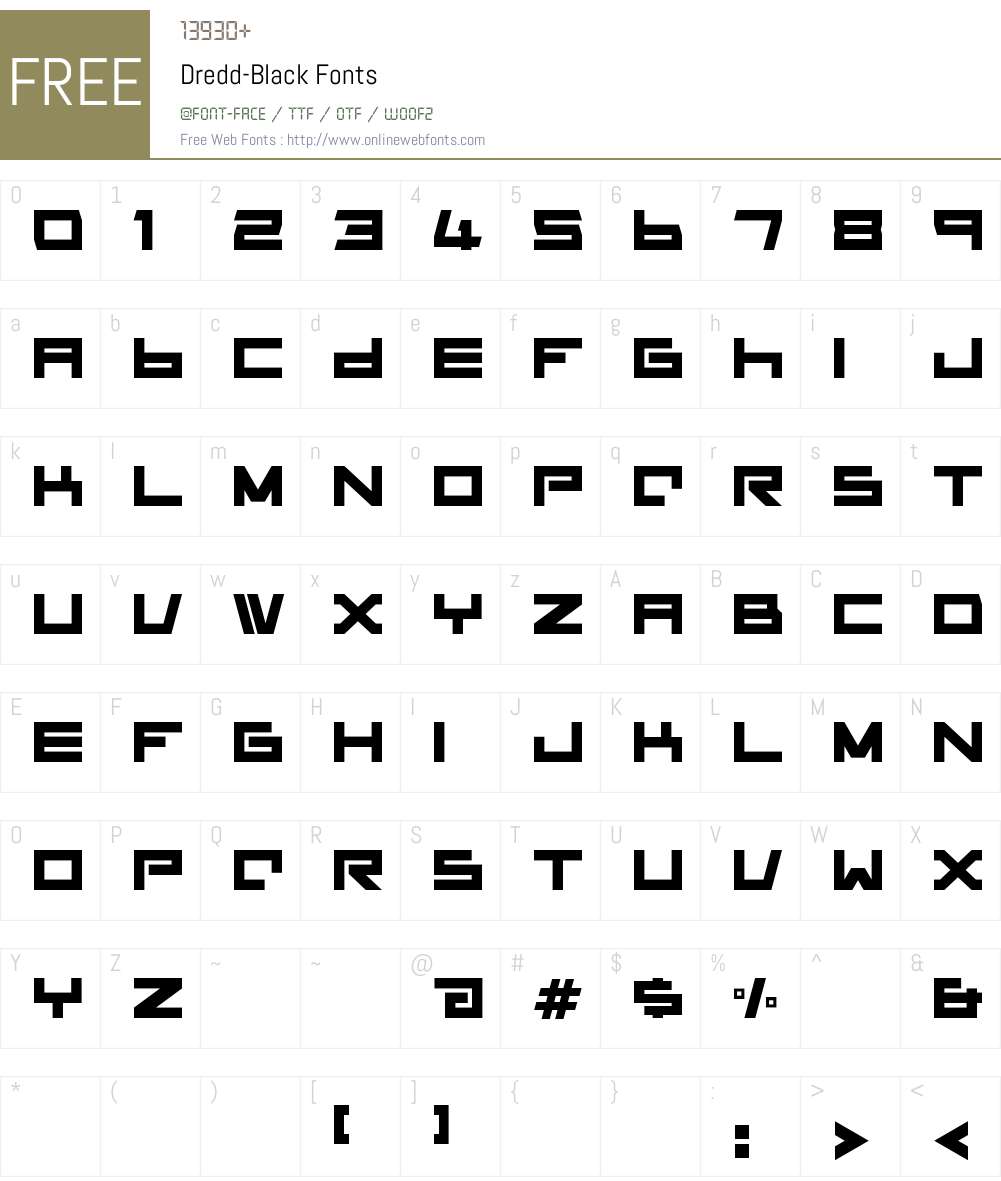 Dredd Black 1.000 Fonts Free Download - OnlineWebFonts.COM
