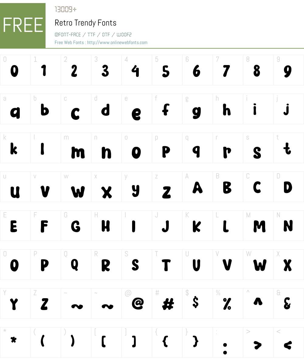 Retro Trendy 1.001;Fontself Maker 3.5.8 Fonts Free Download ...