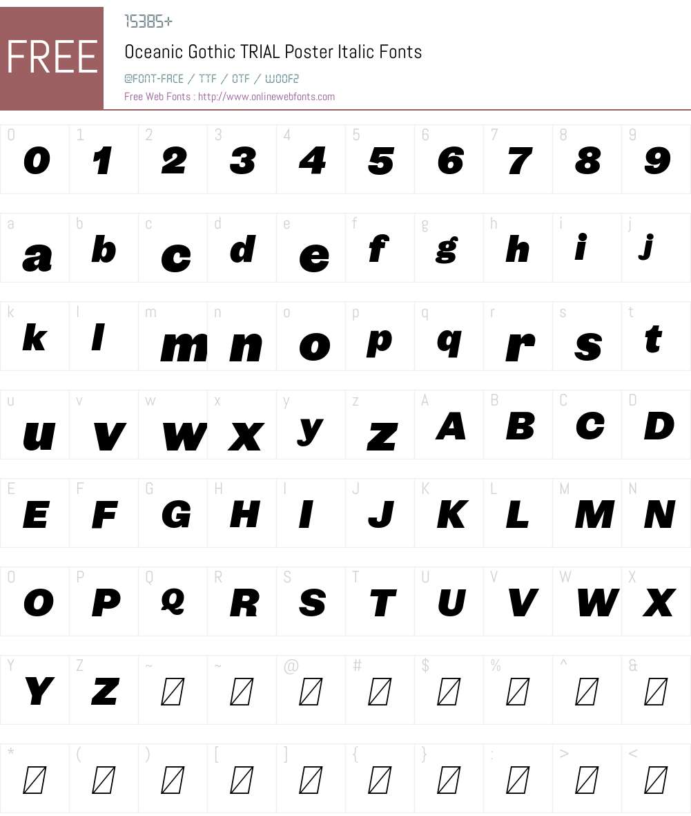 Oceanic Gothic TRIAL Poster 1.1 Fonts Free Download - OnlineWebFonts.COM