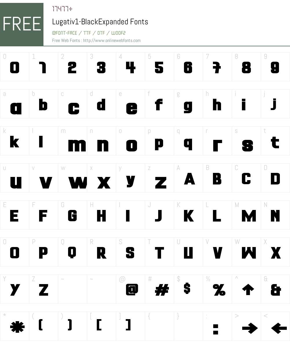 Lugati v1 Black Exp 1.000 Fonts Free Download - OnlineWebFonts.COM