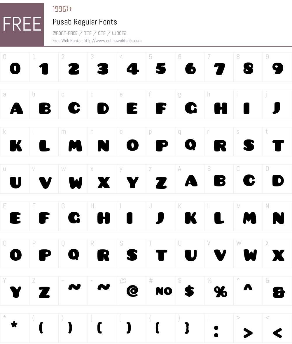 Pusab full 1.00 September 1, 2024, initial release Fonts Free Download ...