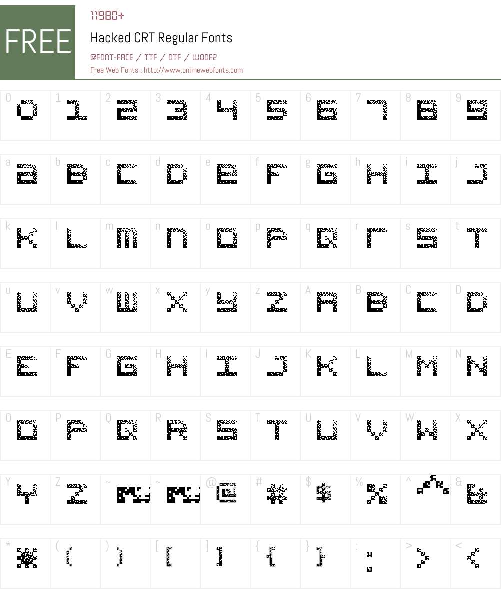 Hacked CRT Regular 1.0 Fonts Free Download - OnlineWebFonts.COM