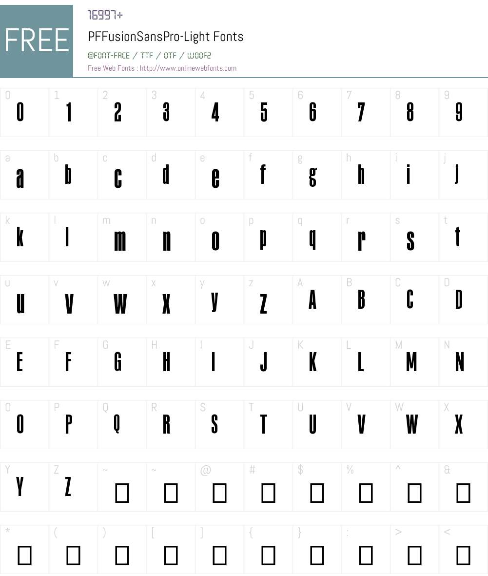 PF Fusion Sans Pro Light 3.000 Fonts Free Download - OnlineWebFonts.COM