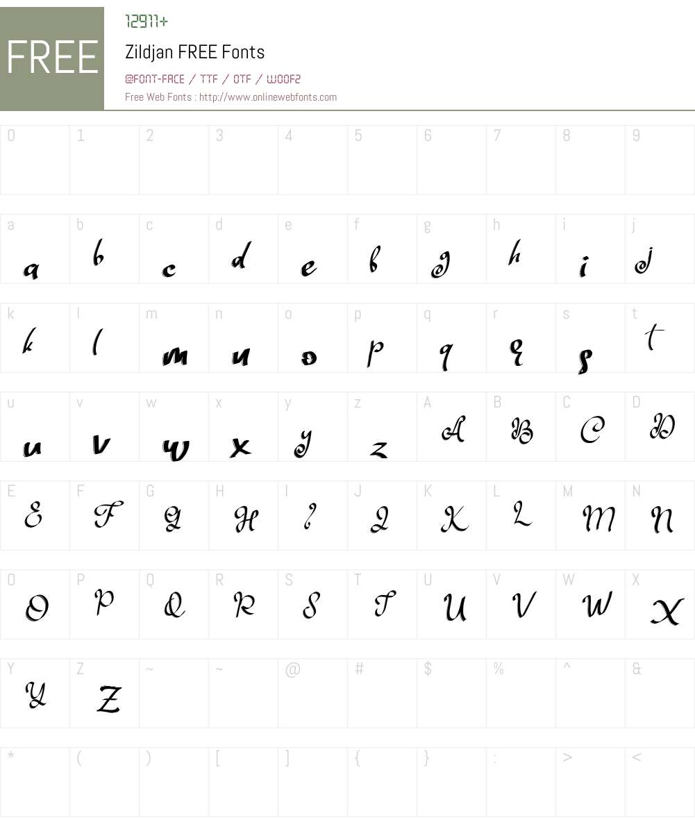Zildjan FREE 1.000 Fonts Free Download - OnlineWebFonts.COM