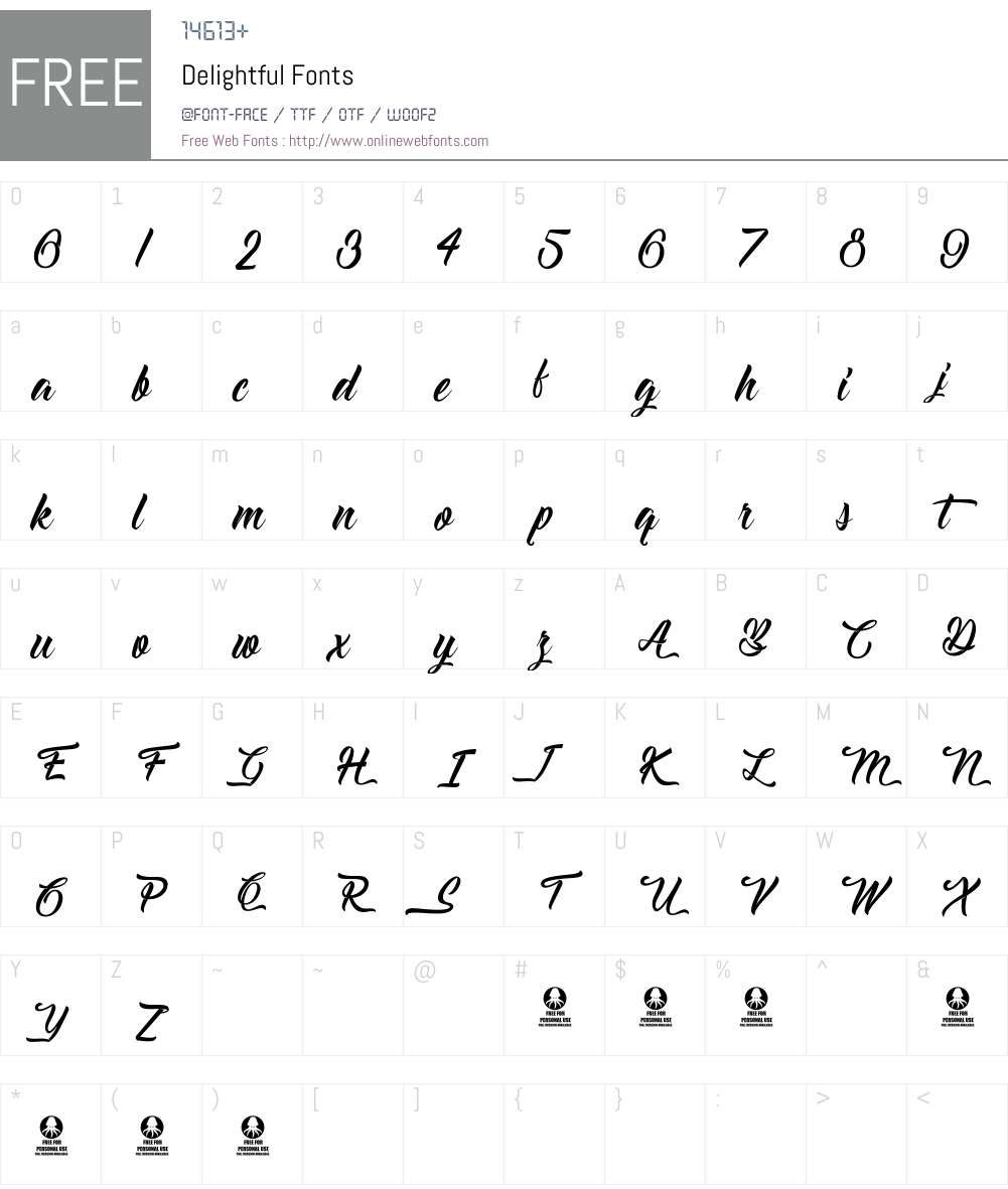 Delightful 1.000 Fonts Free Download - OnlineWebFonts.COM