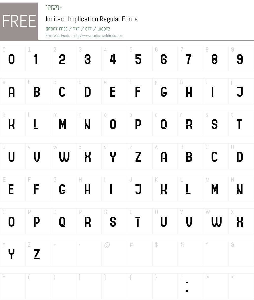 Indirect Implication Regular 1.000 Fonts Free Download - OnlineWebFonts.COM