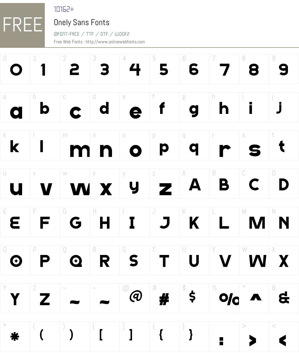 Onely Sans 1.002;Fontself Maker 3.5.7 Fonts Free Download ...