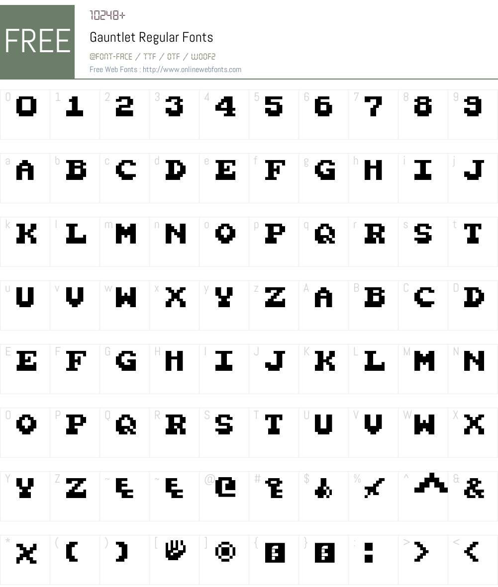 Gauntlet Regular 1.0 Fonts Free Download - OnlineWebFonts.COM