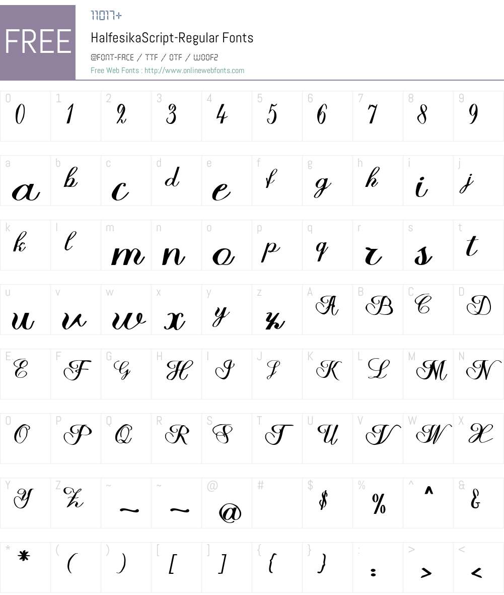 Halfesika Script 1.000 Fonts Free Download - OnlineWebFonts.COM