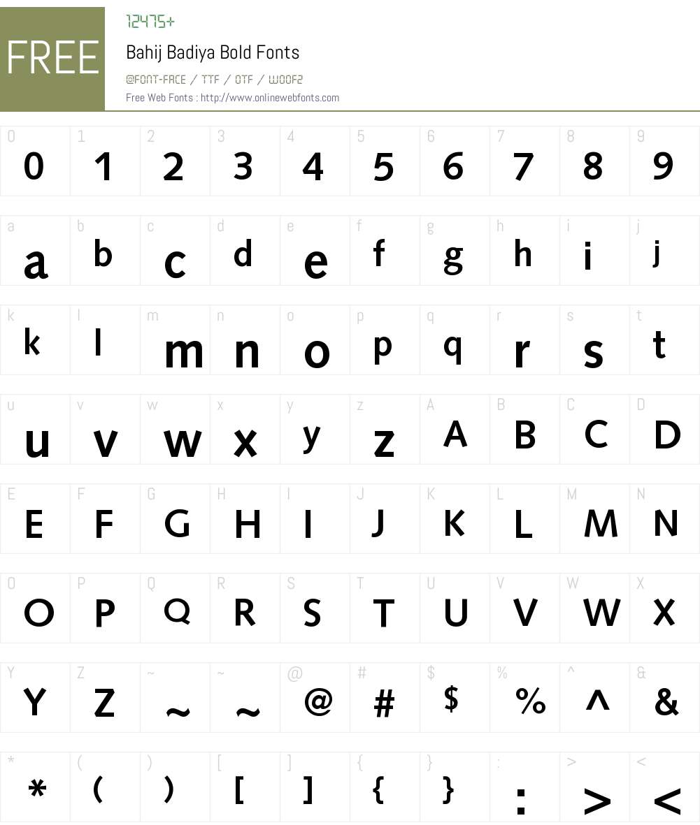 Bahij Badiya 1.20 July 17, 2016 Fonts Free Download - OnlineWebFonts.COM