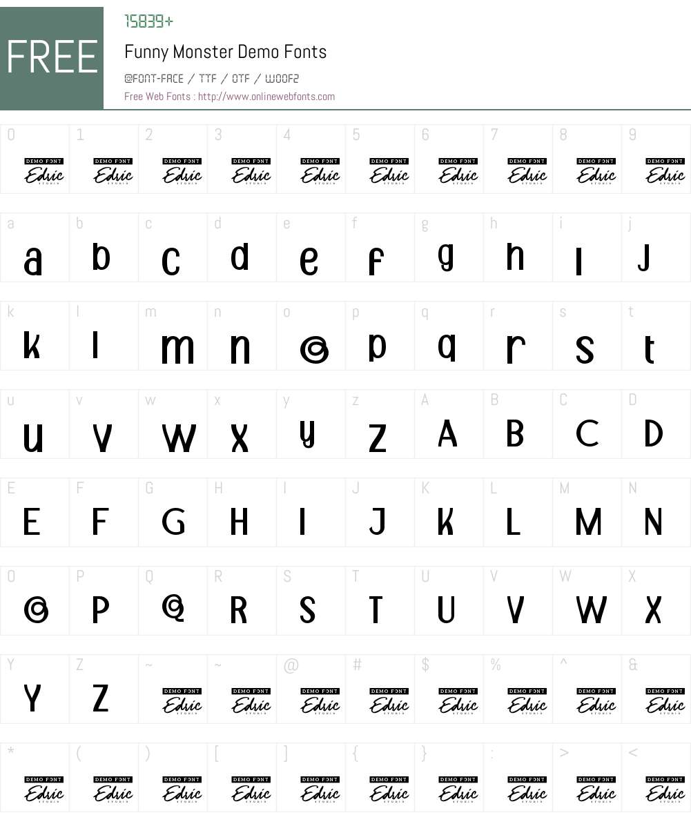 Funny Monster Demo 1.003;Fontself Maker 3.5.7 Fonts Free Download ...
