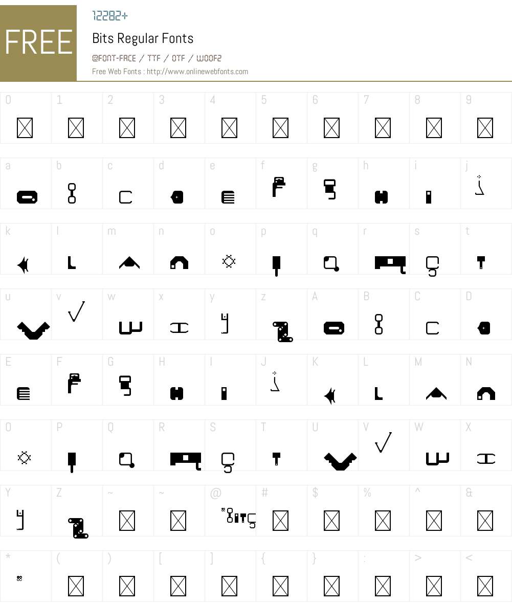 Bits Regular 1.0 Fonts Free Download - OnlineWebFonts.COM