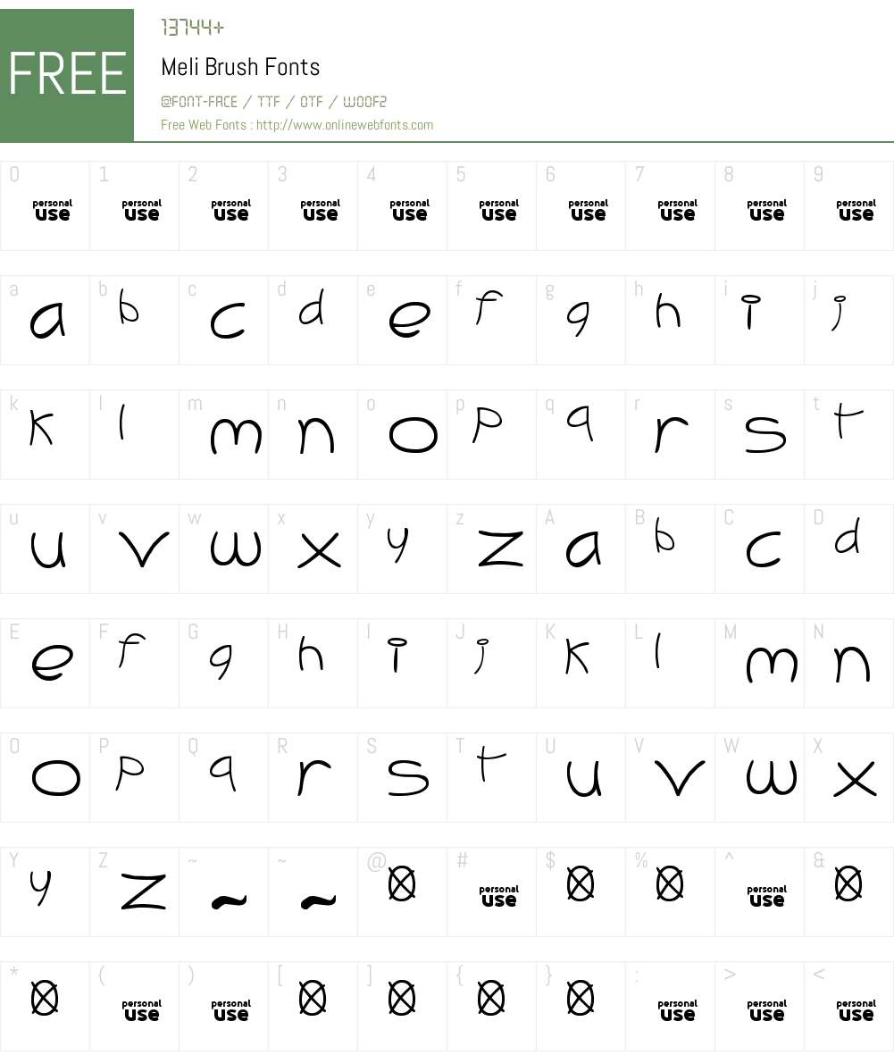 Meli Brush 1.00 March 3, 2017, initial release Fonts Free Download ...