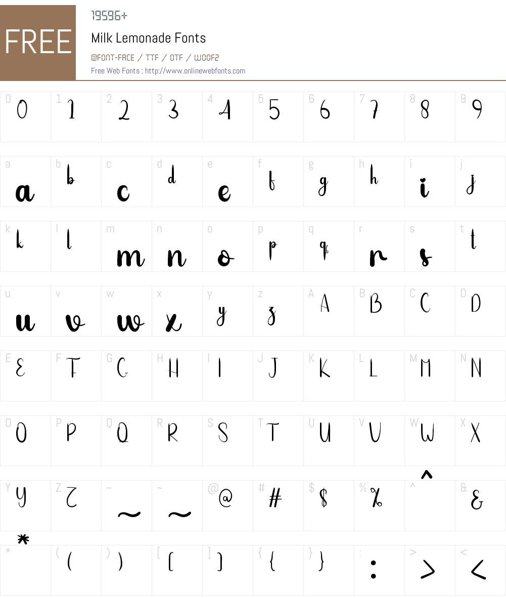 Milk Lemonade 1.002;Fontself Maker 3.5.8 Fonts Free Download ...