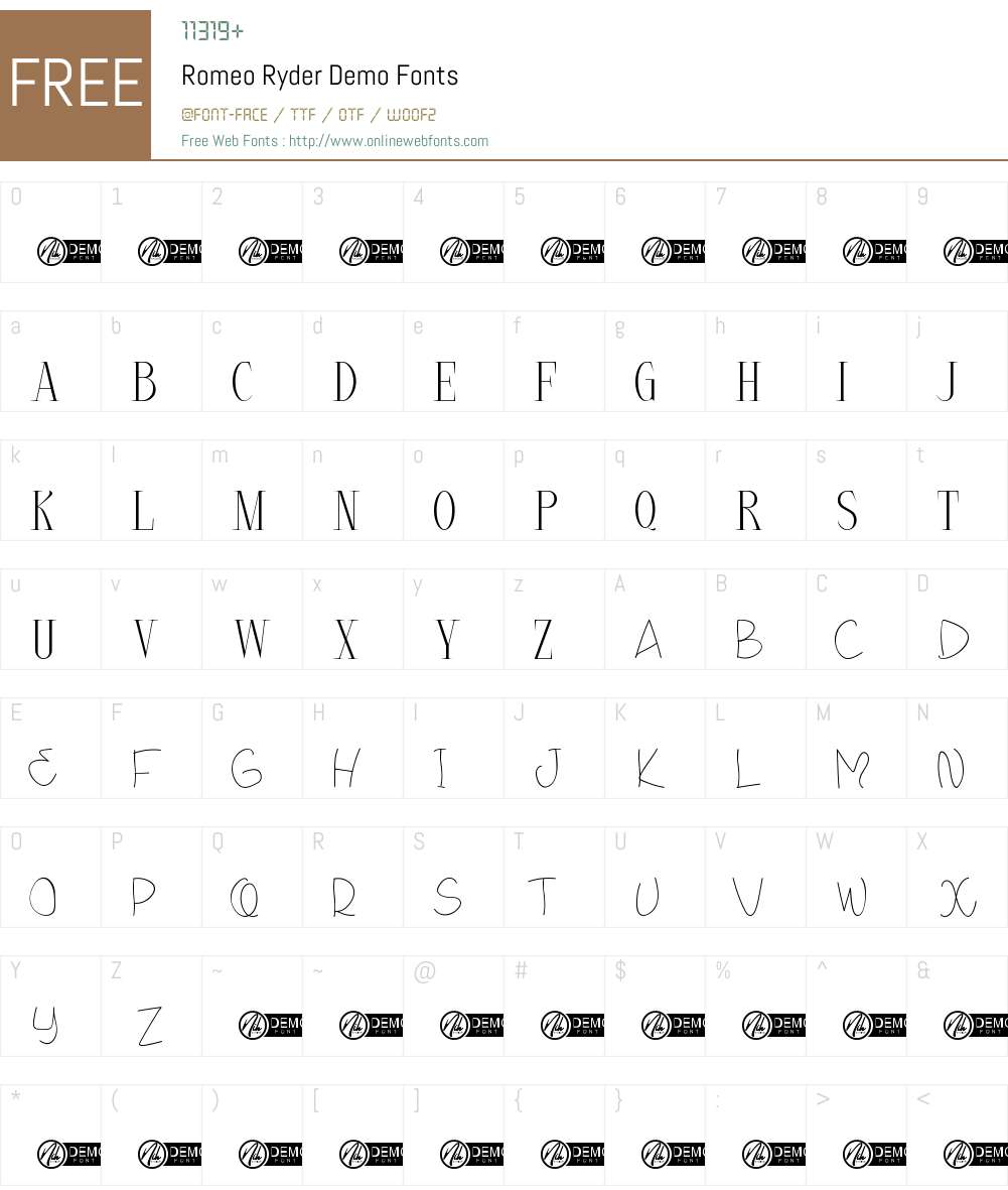 Romeo Ryder Demo 1.001;Fontself Maker 3.5.7 Fonts Free Download ...