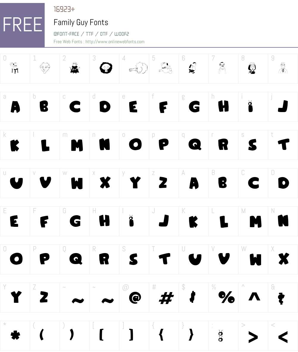 Family Guy Macromedia Fontographer 4.1 10/2/99 Fonts Free Download ...
