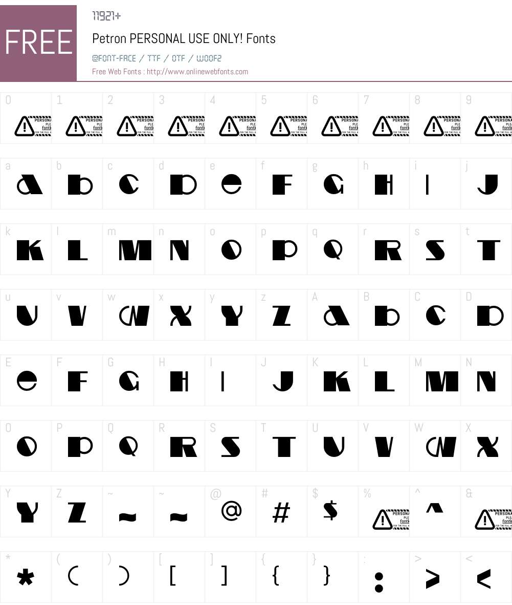 Petron PERSONAL USE ONLY! 1.00;June 28, 2024;FontCreator 12.0.0.2563 64 ...