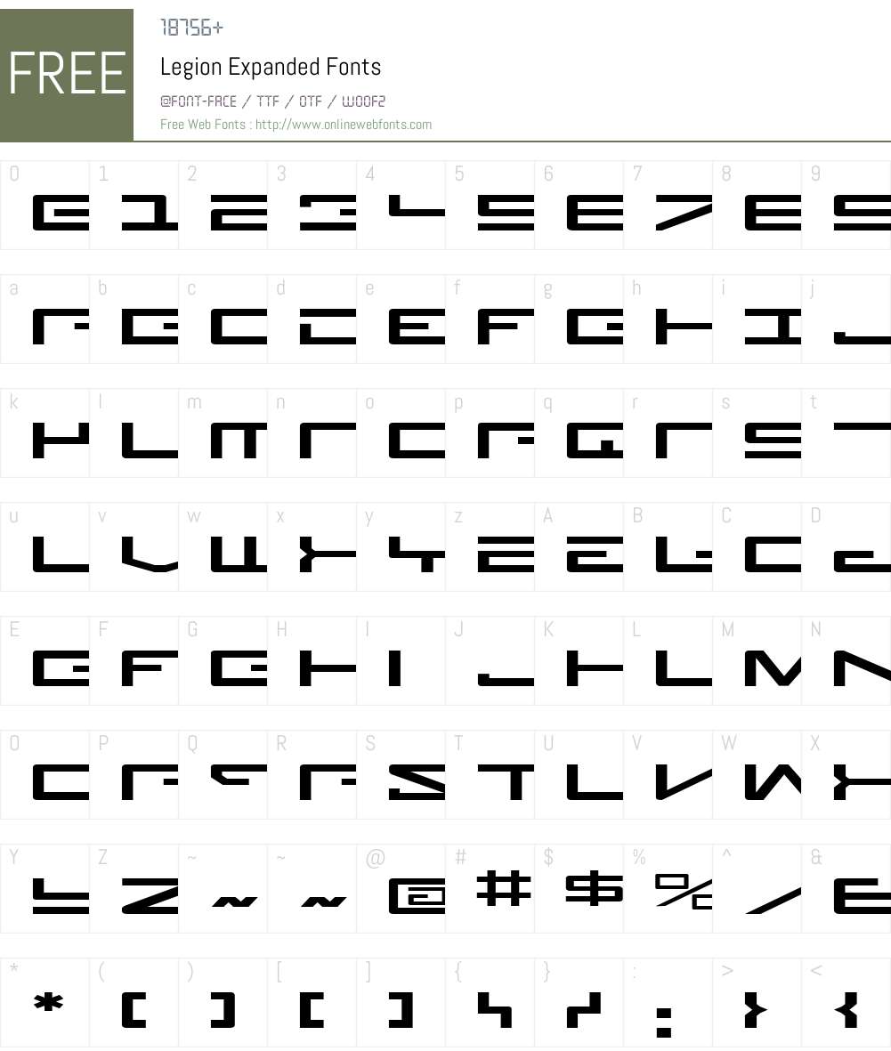 Legion Expanded V1 3 Fonts Free Download - OnlineWebFonts.COM
