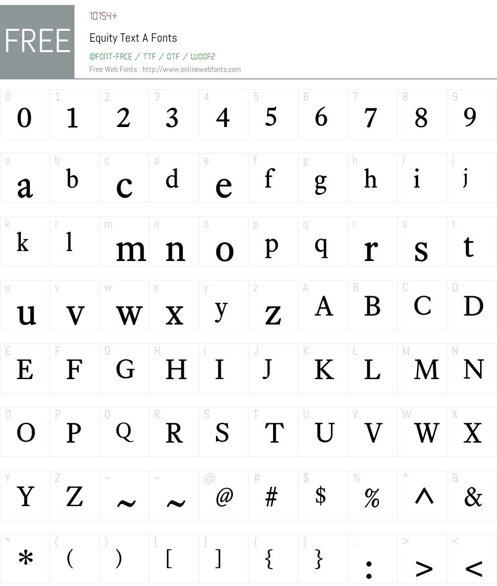 Equity Text A 1.535 Fonts Free Download - OnlineWebFonts.COM