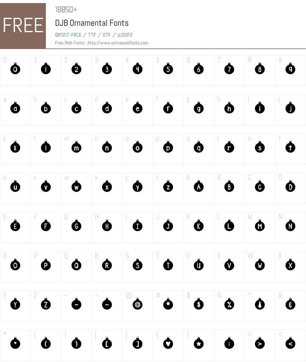 DJB Ornamental 1.00 December 1, 2016, initial release Fonts Free ...