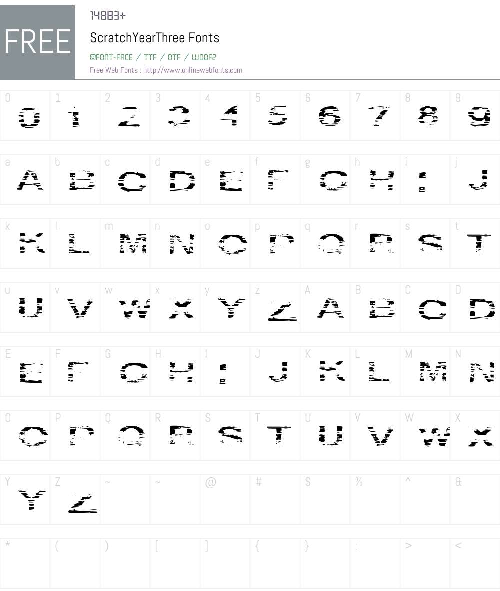 Scratch Year Three 1.02 Fonts Free Download - OnlineWebFonts.COM