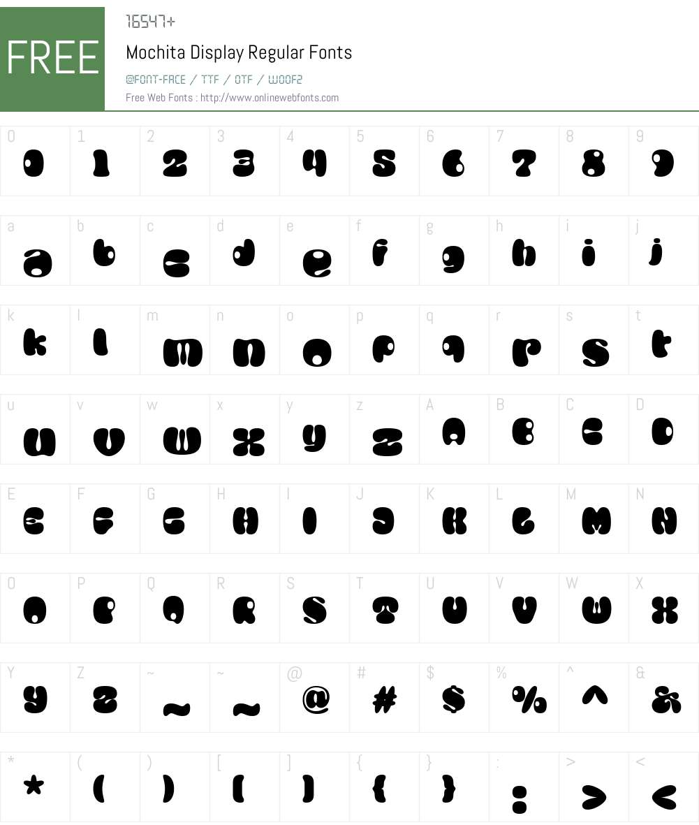 Mochita Display 1.000 Fonts Free Download - OnlineWebFonts.COM
