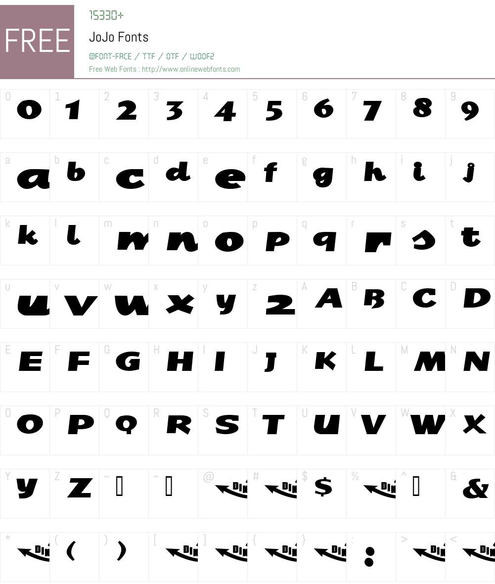 JoJo V1 Macromedia Fontographer 4.1.3 5/21/03 Fonts Free Download ...