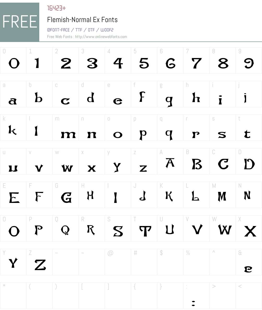 Flemish-Normal Ex Flemish-NormalEx Fonts Free Download - OnlineWebFonts.COM