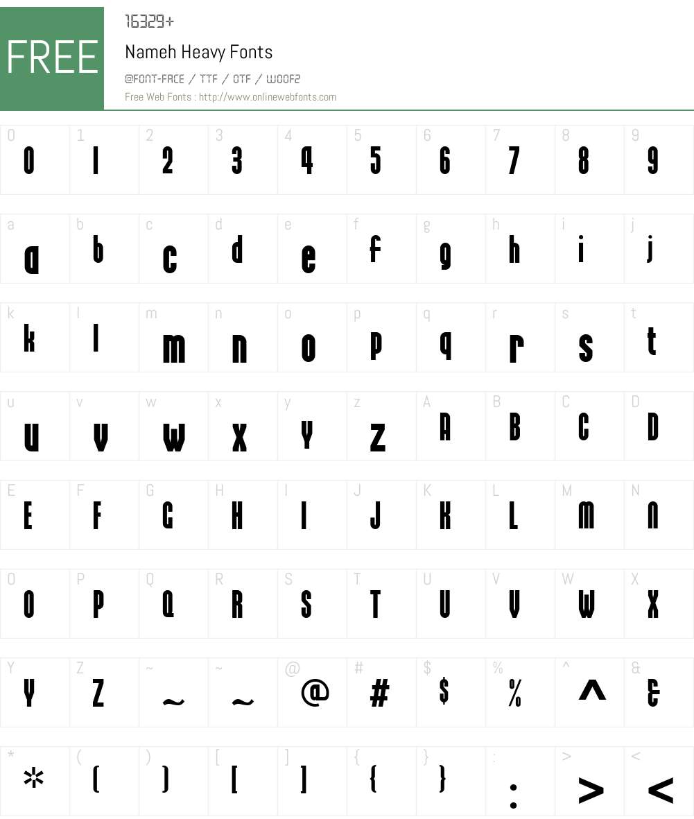 Nameh Heavy 1.00 Fonts Free Download - OnlineWebFonts.COM