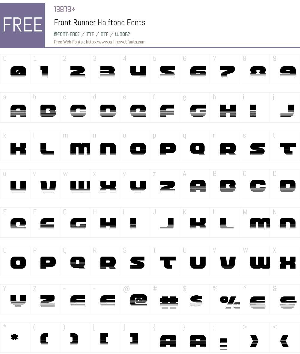 Front Runner Halftone 1.0; 2019 Fonts Free Download - OnlineWebFonts.COM