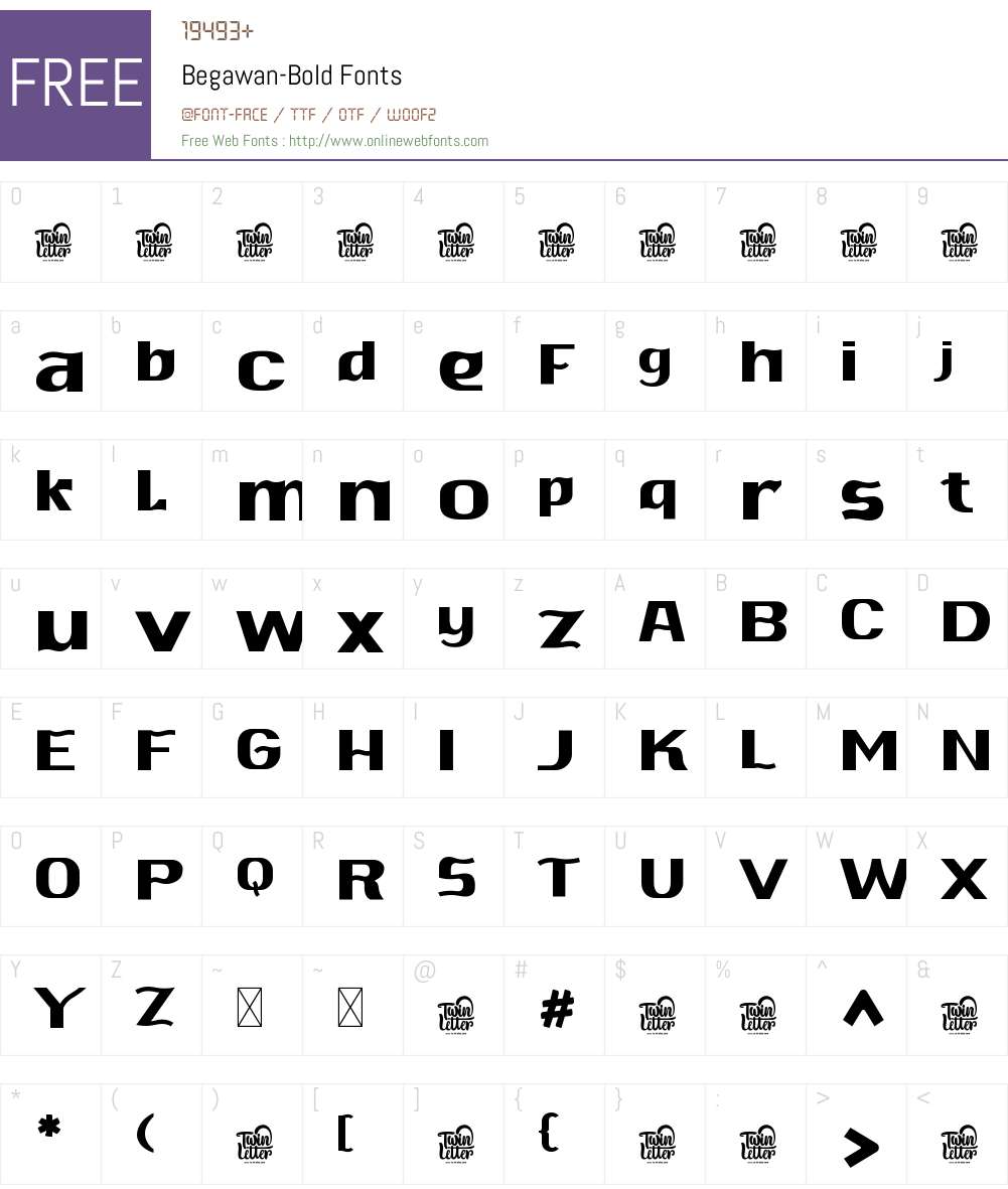 Begawan 1.000 Fonts Free Download - OnlineWebFonts.COM