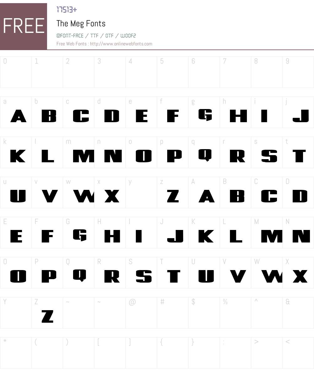 The Meg 1.00;October 6, 2018;FontCreator 11.5.0.2421 32-bit Fonts Free ...
