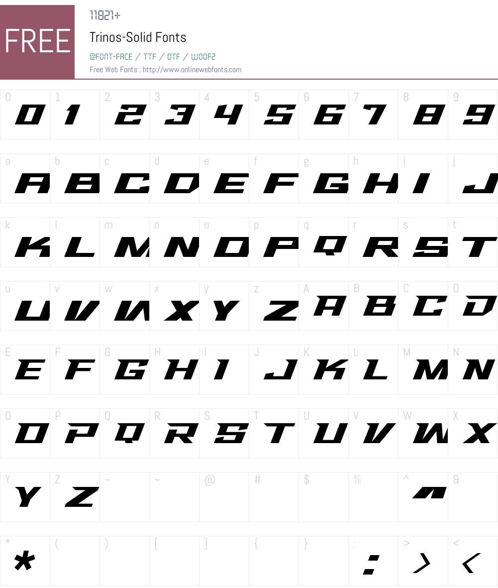 Trinos Solid 1.000 Fonts Free Download - OnlineWebFonts.COM