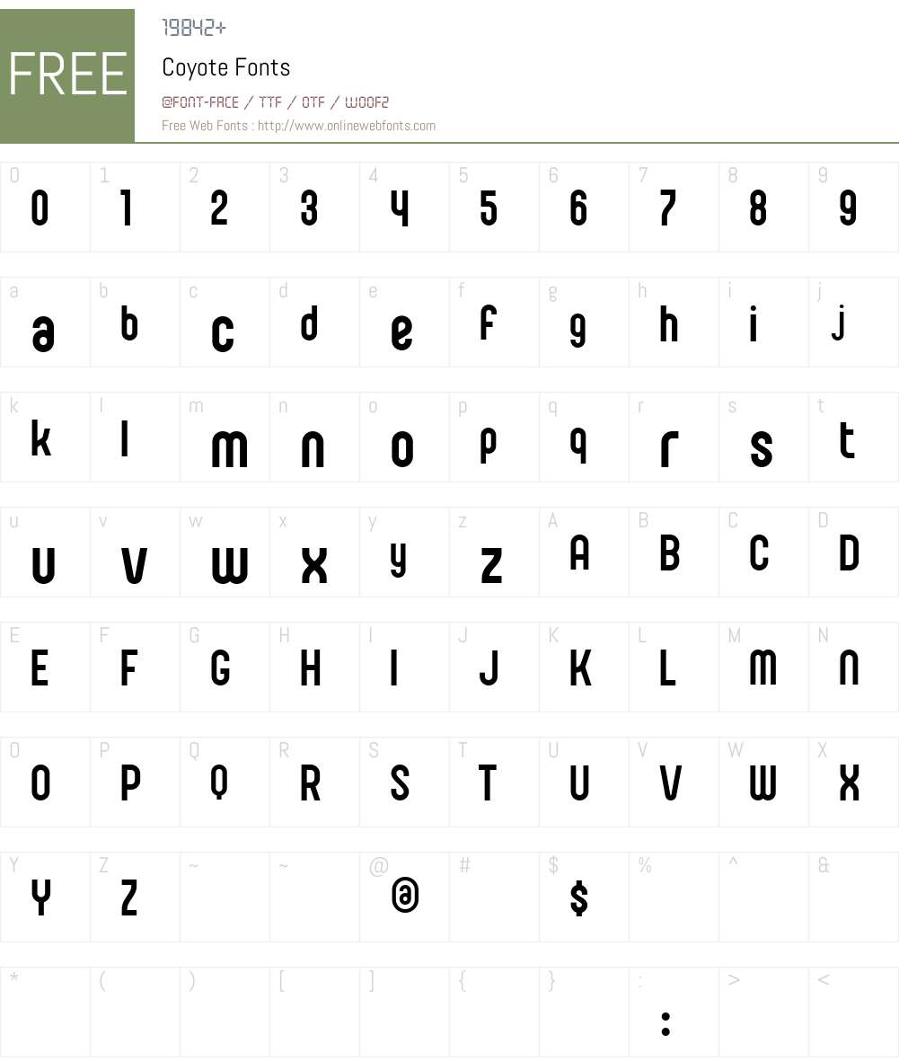Coyote Fonts Free Download - OnlineWebFonts.COM