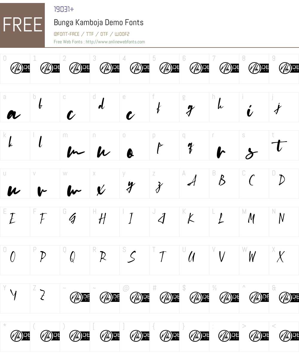 Bunga Kamboja Demo 1.001;Fontself Maker 3.5.7 Fonts Free Download ...