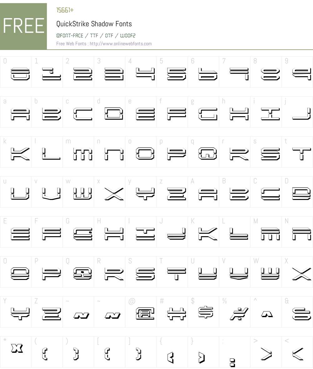 QuickStrike Shadow 2 Fonts Free Download - OnlineWebFonts.COM