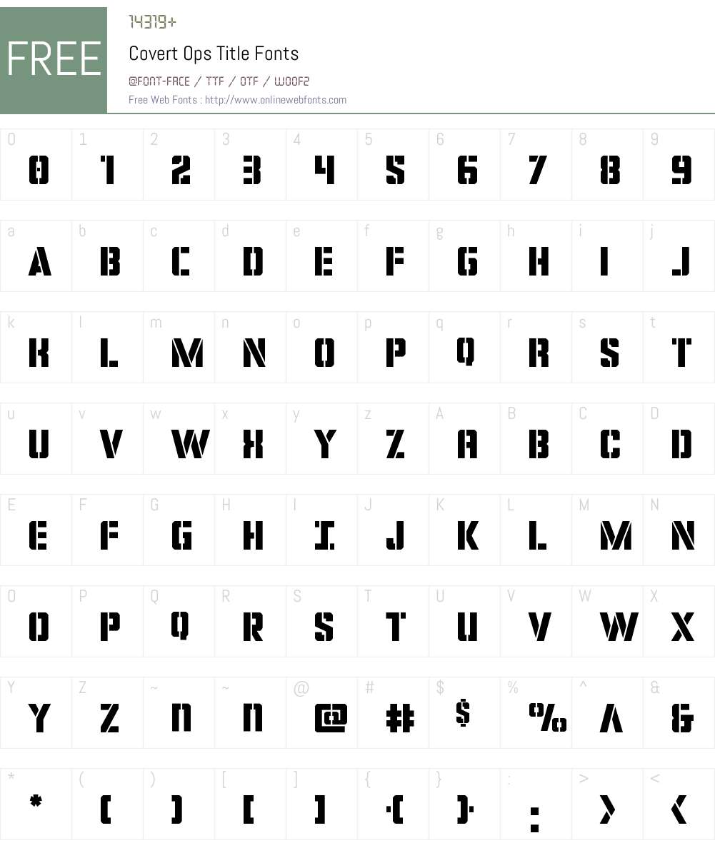 Covert Ops Title 2.0; 2018 Fonts Free Download - OnlineWebFonts.COM