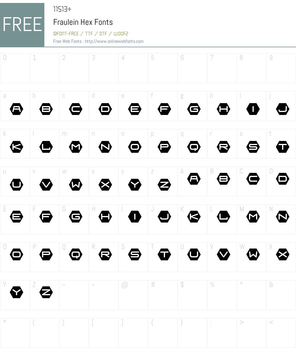 Fraulein Hex updated June 2007 Fonts Free Download - OnlineWebFonts.COM