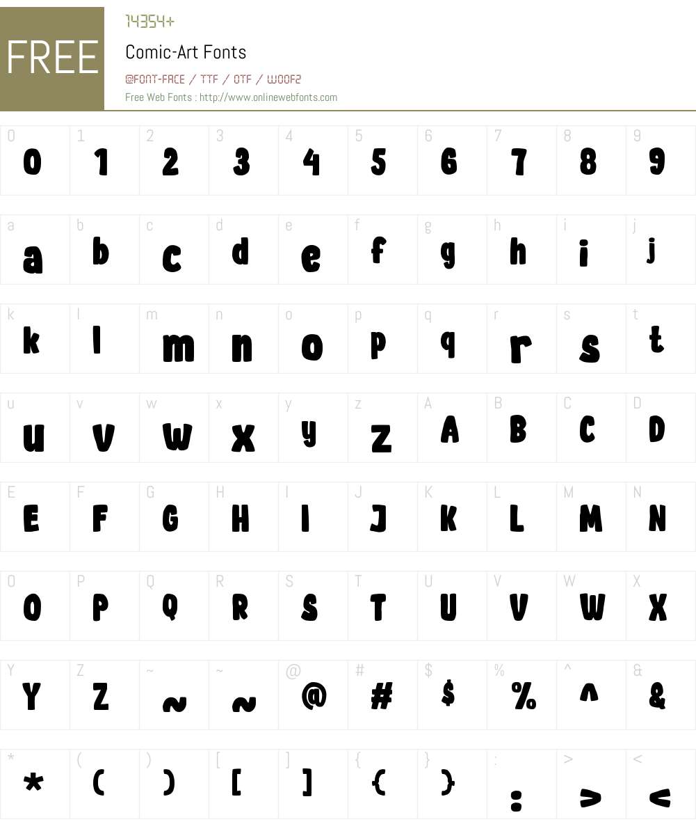 Comic-Art 1.001;Fontself Maker 3.5.7 Fonts Free Download ...