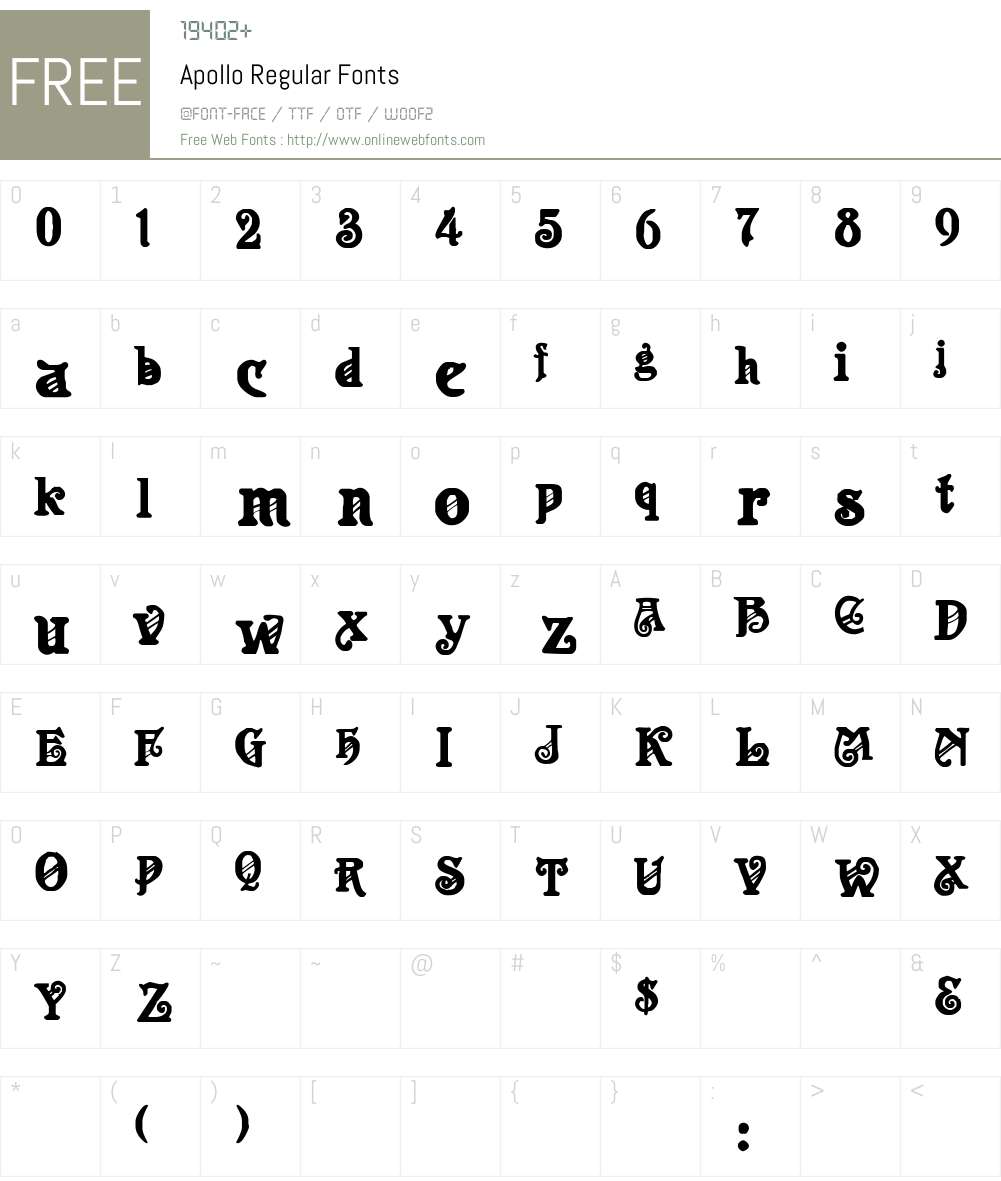 Apollo Regular Altsys Fontographer 3.5 9/2/92 Fonts Free Download ...