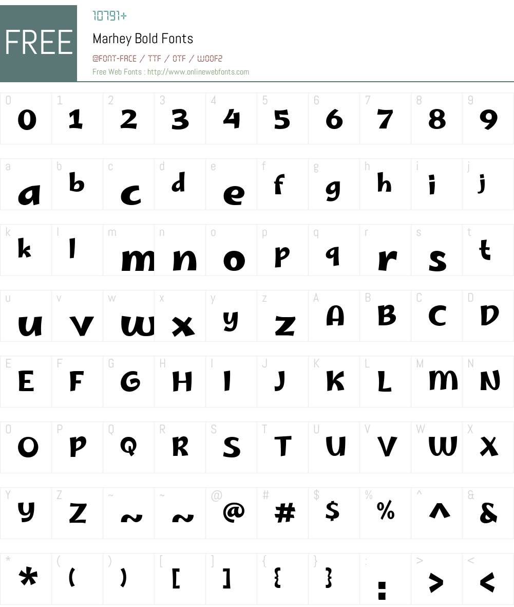 Marhey 1.000; ttfautohint (v1.8.4.7-5d5b) Fonts Free Download ...