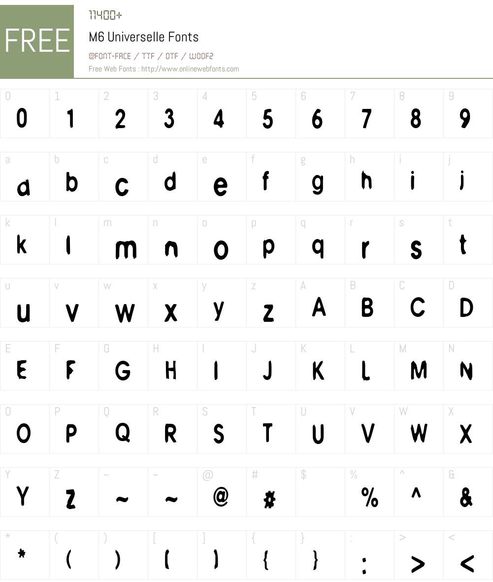M6 Universelle MS core font :V2.00 Fonts Free Download - OnlineWebFonts.COM