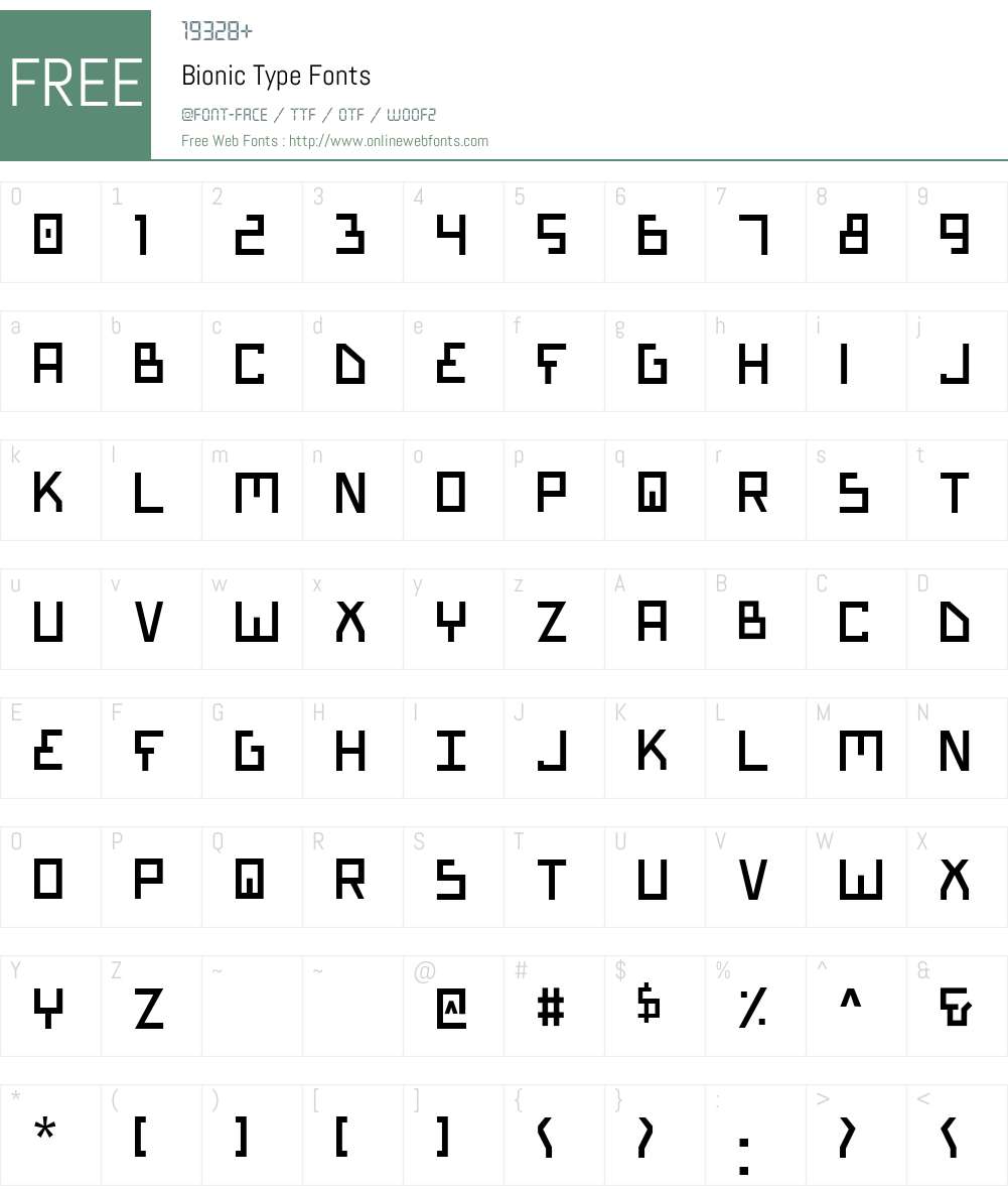 Bionic Type 1 Fonts Free Download - OnlineWebFonts.COM