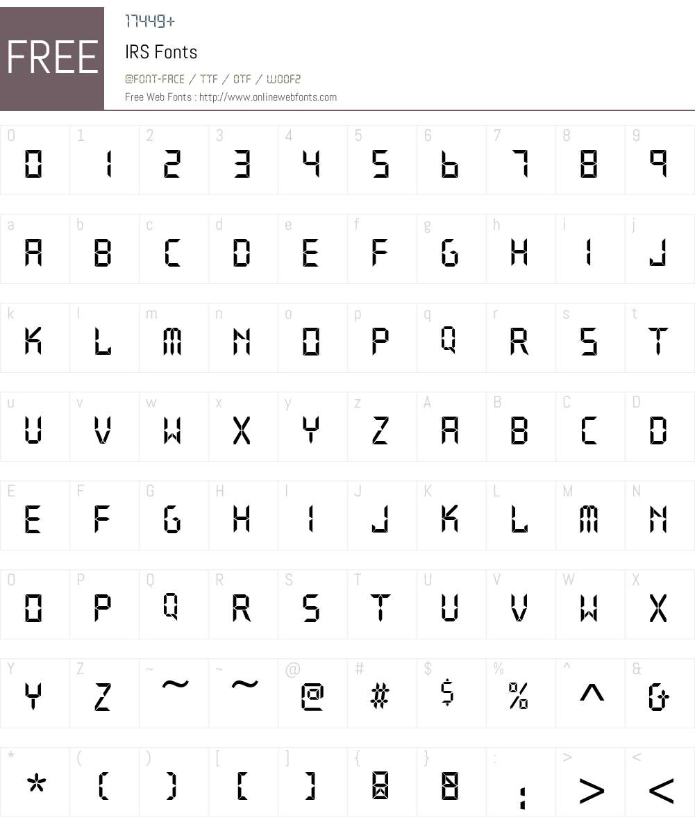 IRS 1.00 Fonts Free Download - OnlineWebFonts.COM
