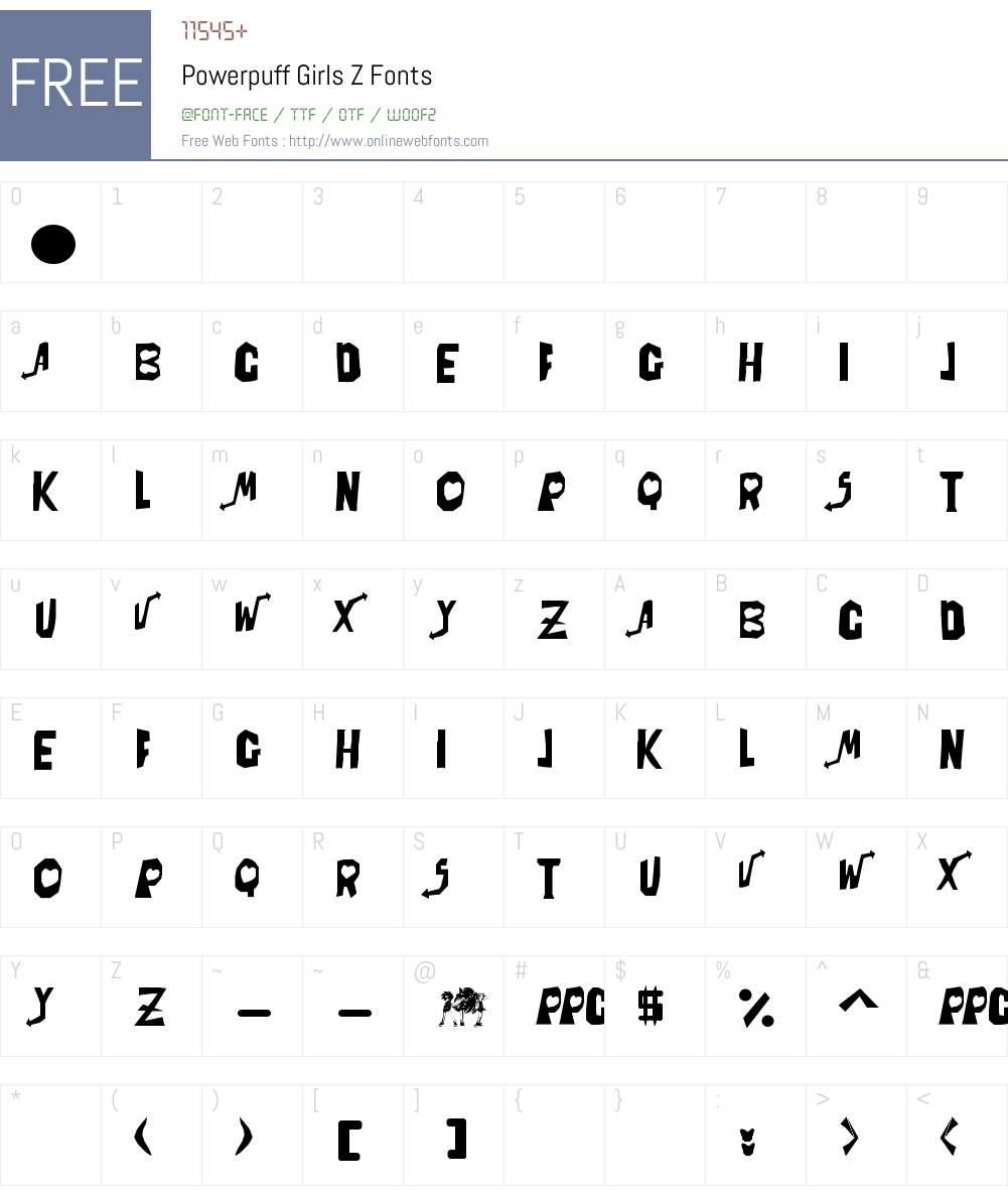 Powerpuff Girls Z 4.000 Fonts Free Download - OnlineWebFonts.COM